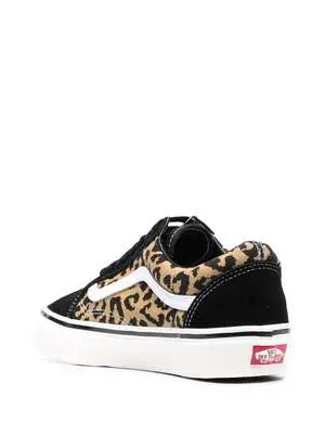 VANS Leopard-print Panelled Sneakers