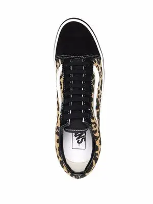 VANS Leopard-print Panelled Sneakers