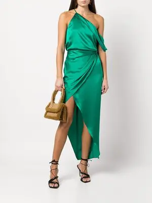 Michelle Mason Draped Cowl Asymmetrical Top