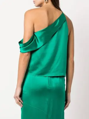 Michelle Mason Draped Cowl Asymmetrical Top