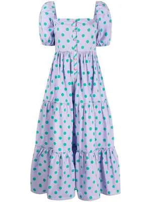 Pitusa Play Praire Polka Dot Dress - Purple