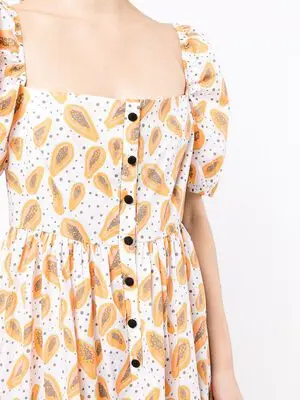 Pitusa Play Prairie Papaya-print Dress