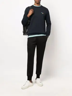 Paul Smith Side-stripe Tapered Track Pants - Black
