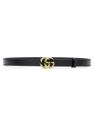 Gucci Gg Marmont Thin Belt Shiny Gold Hardware