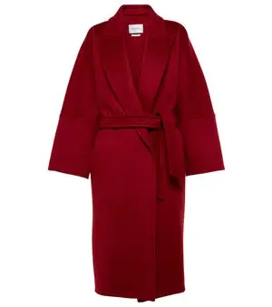 Max Mara Pontile Cashmere Coat Red