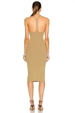 DION LEE Lustrate Fork Dress In Beige