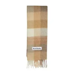 Acne Studios Scarf With Fringes White_beige