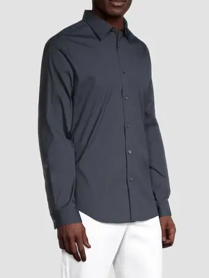Theory Sylvain Good Cotton Shirt - Eclipse