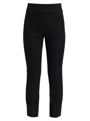 Veronica Beard Women's Jupiter Cotton-Blend Cropped Pants - Black  - Black