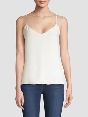L'AGENCE Jane Silk Tank - Ivory
