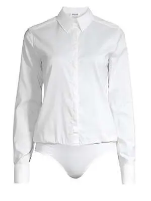 Wolford Women's London Effect Button-Down Bodysuit - Black  White
