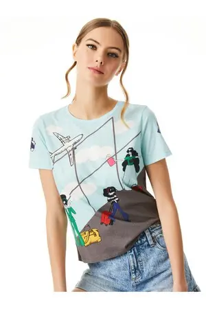 Alice + Olivia Rylyn Crew Neck Top