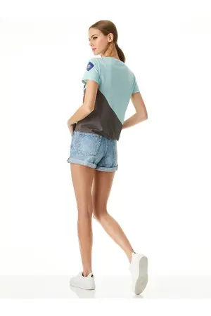 Alice + Olivia Rylyn Crew Neck Top