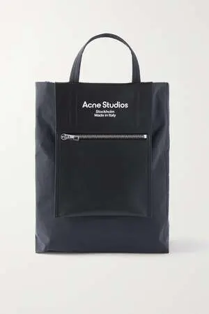 Acne Studios Baker Out Medium Canvas And Printed Leather Tote
