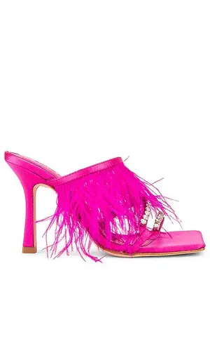 Song Of Style Feather Heel In Fuchsia