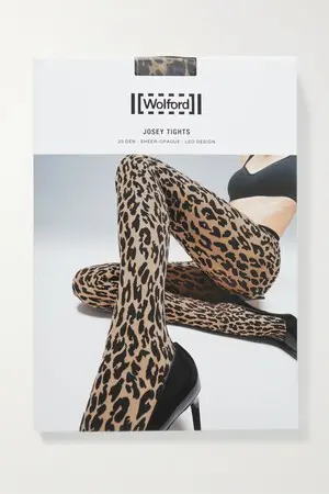 Wolford Josey 20 Denier Leopard-print Tights - Animal Print