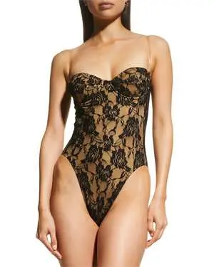 Norma Kamali Corset Mio Bandeau One-piece Swimsuit