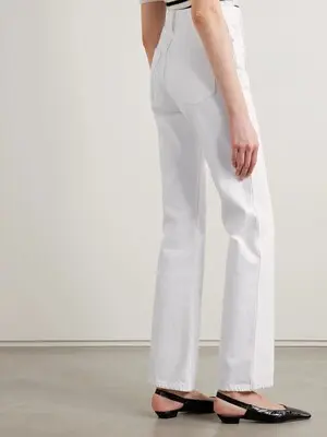 Khaite Danielle High-rise Straight-leg Jeans - White