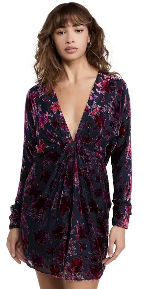 Rag & Bone Rag & Bone Eloise Mini Dress Purple Multi Purple Multi