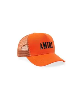 Amiri Core Logo Trucker Hat Orange Black