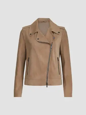 Brunello Cucinelli Suede Biker Jacket