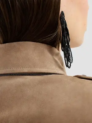 Brunello Cucinelli Suede Biker Jacket