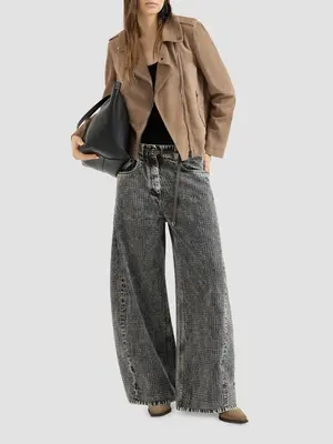 Brunello Cucinelli Suede Biker Jacket