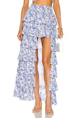 Caroline Constas Calista Skirt In Blue