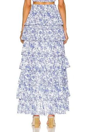 Caroline Constas Calista Skirt In Blue