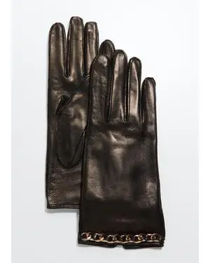 Portolano Chain Napa Leather Short Gloves