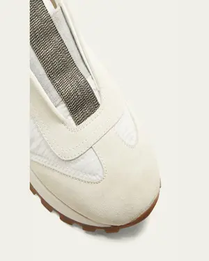 Brunello Cucinelli Mixed Leather Runner Sneakers - Panama