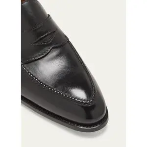 Bontoni Principe Leather Penny Loafers - Black