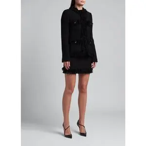 Dolce & Gabbana Paillette Fringe Boucle Jacket