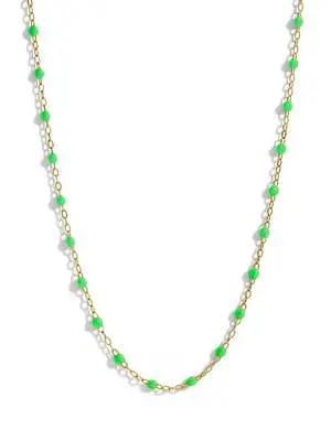 Gigi Clozeau Classic Gigi Neon Resin Necklace - Yellow Gold