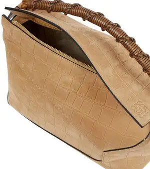 Loewe Puzzle Croc-effect Leather Shoulder Bag