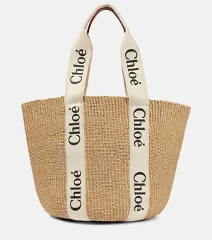 Chloé X Mifuko Woody Large Raffia Tote - Neutrals