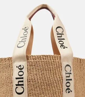Chloé X Mifuko Woody Large Raffia Tote - Neutrals