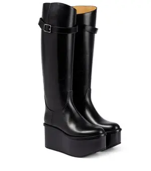 Loewe Platform Leather Riding Boots