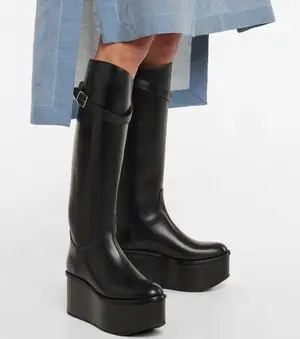 Loewe Platform Leather Riding Boots