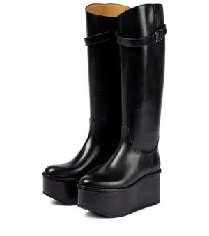 Loewe Platform Leather Riding Boots
