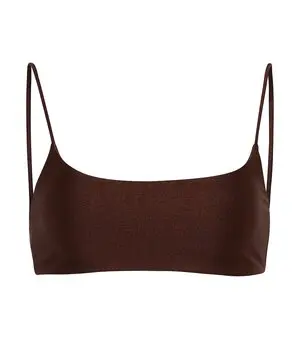 Jade Swim Muse Bikini Top - Brown
