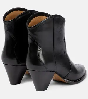 Isabel Marant Étoile Darizo Leather Ankle Boots - Black