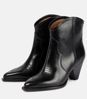 Isabel Marant Étoile Darizo Leather Ankle Boots - Black