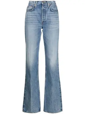 RE/DONE 70s Bootcut Whiskered Jeans - Neutrals
