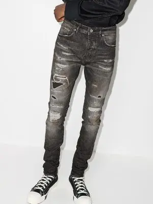 PURPLE BRAND Distressed-finish Skinny-jeans