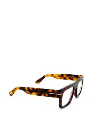 TOM FORD Geometric-frame Glasses - Brown