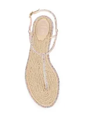 Rene Caovilla Embellished Flat Sandals