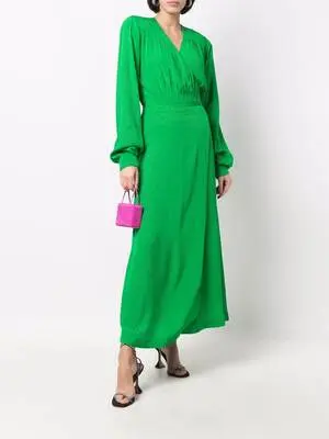 Remain Birger Christensen Jacquard Polka-dot Wrap Dress