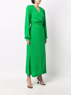Remain Birger Christensen Jacquard Polka-dot Wrap Dress