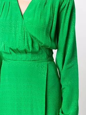 Remain Birger Christensen Jacquard Polka-dot Wrap Dress